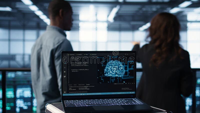 Notebook Used by AI it Experts, Close Up Stock Image - Image of rackmount, collaboration: 371739433