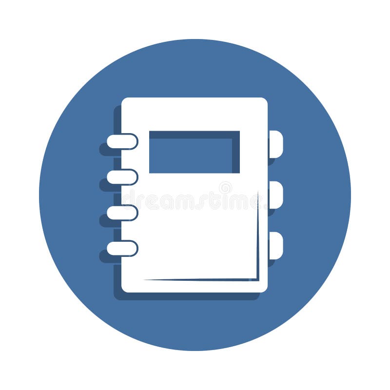 Notebook Vector Icon in Badge Style. One of Education Collection Icon ...