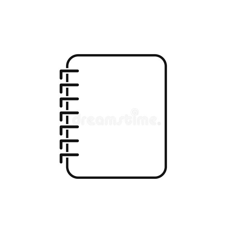 Notebook. Vector Icon on White. Flat Isolated Style, Design Stock ...