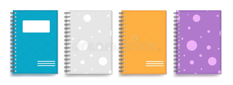 Notebook Vector Set Design. Back To School Notebook Element Isolated ...