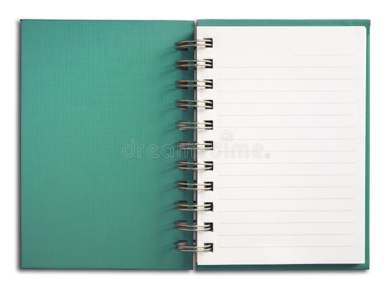 Opened Spiral Notebook. stock image. Image of book, note - 1737401