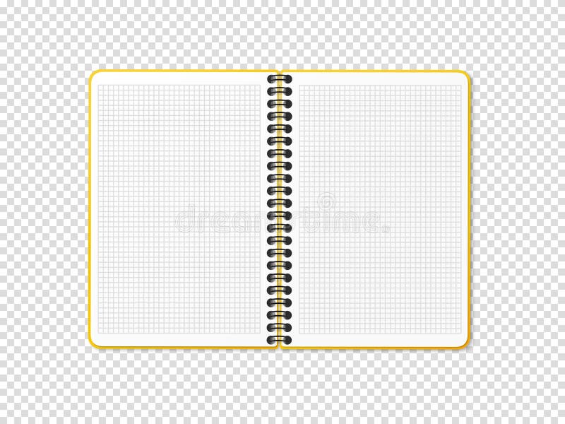 A Notebook with a Vertical Spring. Notepad in a Cage Grid with a White ...