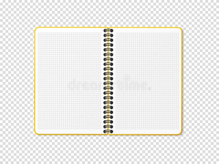 A Notebook with a Vertical Spring. Notepad in a Cage Grid with a White ...