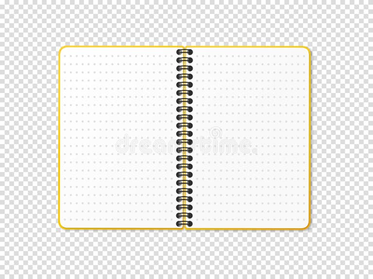 A Notebook with a Vertical Spring. Notepad with Dotted White Sheet ...