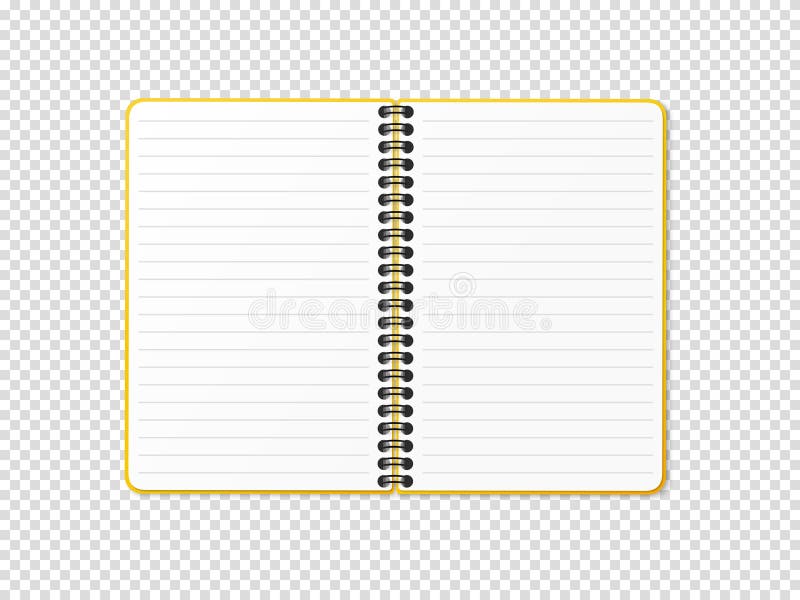 A Notebook with a Vertical Spring. Notepad with a Lined White Sheet ...