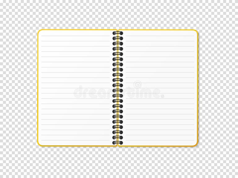 A Notebook with a Vertical Spring. Notepad with a Lined White Sheet ...