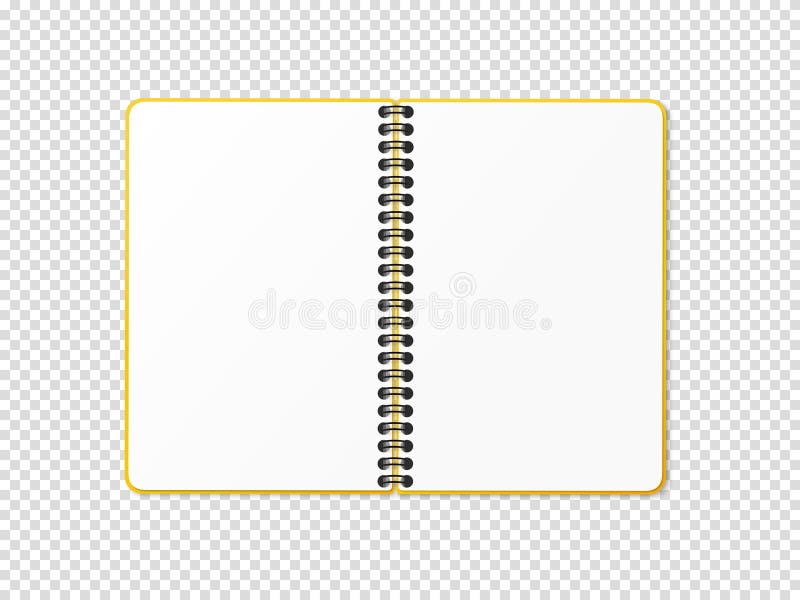 A Notebook with a Vertical Spring. Notepad with a White Sheet Stock ...