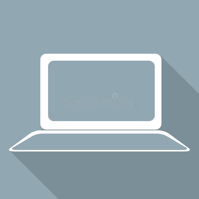 Computer Icon Isolated on White. PC Symbol. Stock Vector - Illustration ...
