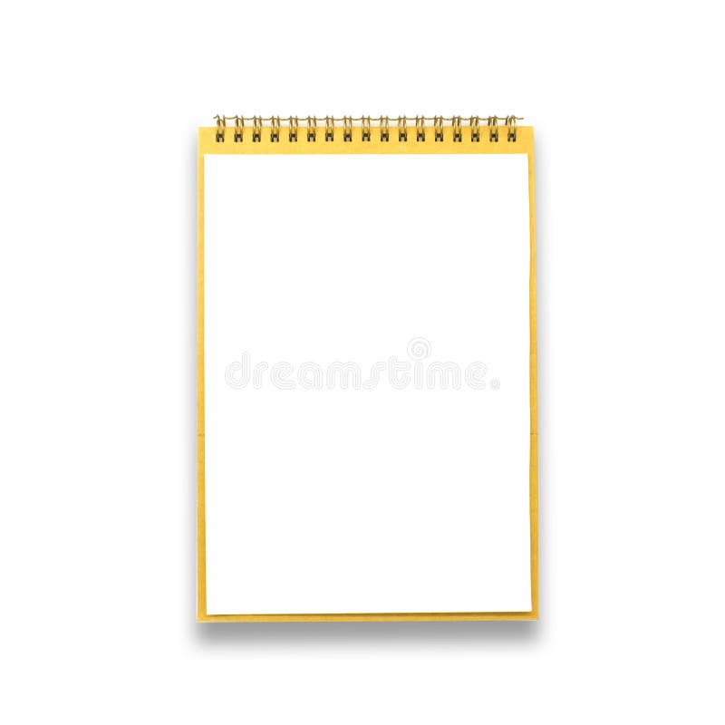 Blank Realistic Spiral Notepad Notebook Isolated on White Vector Stock ...