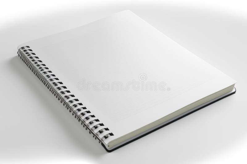 Notebook on a White Background. Generative AI Stock Illustration ...