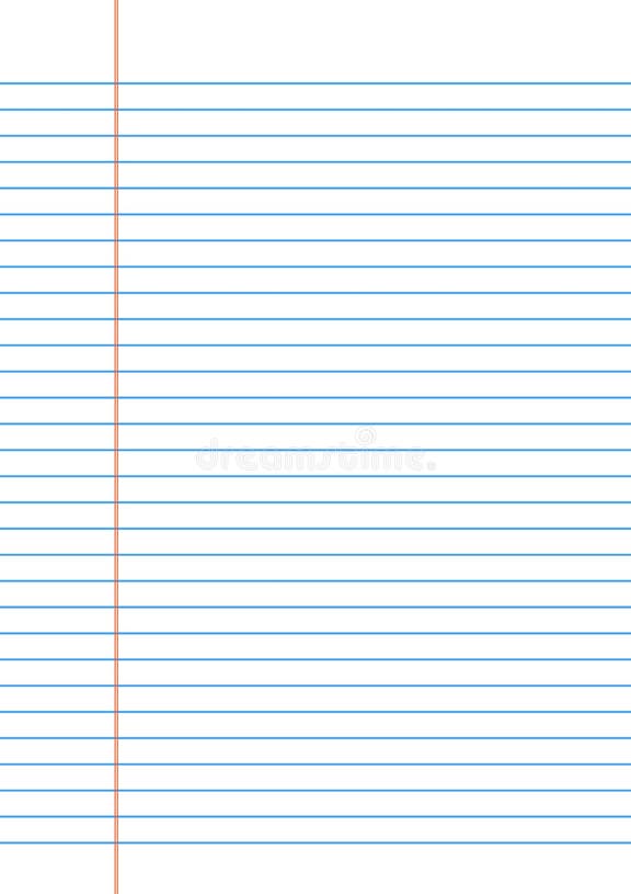 Notebook Wide Ruled Paper Background for Student. White Note Stock ...