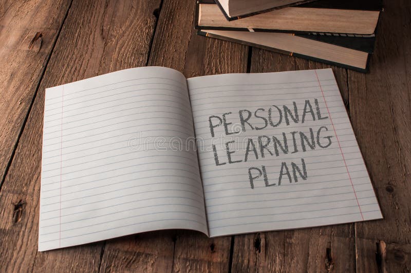 A Notebook with the Words Personal Learning Plan Written on it Stock ...