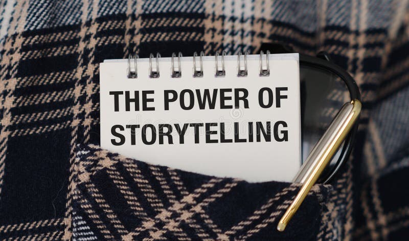 A Notebook with the Words the Power of Storytelling Written on it Stock ...