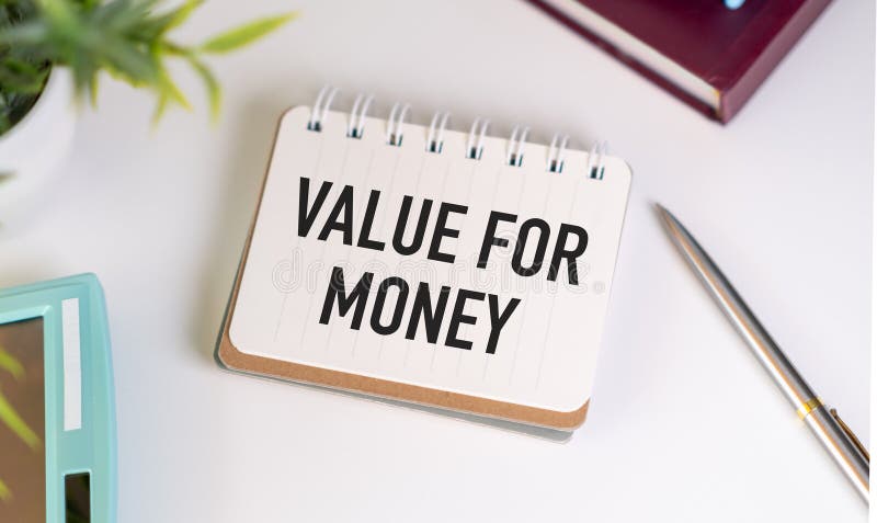 A Notebook with the Words Value for Money Written. Stock Image - Image ...