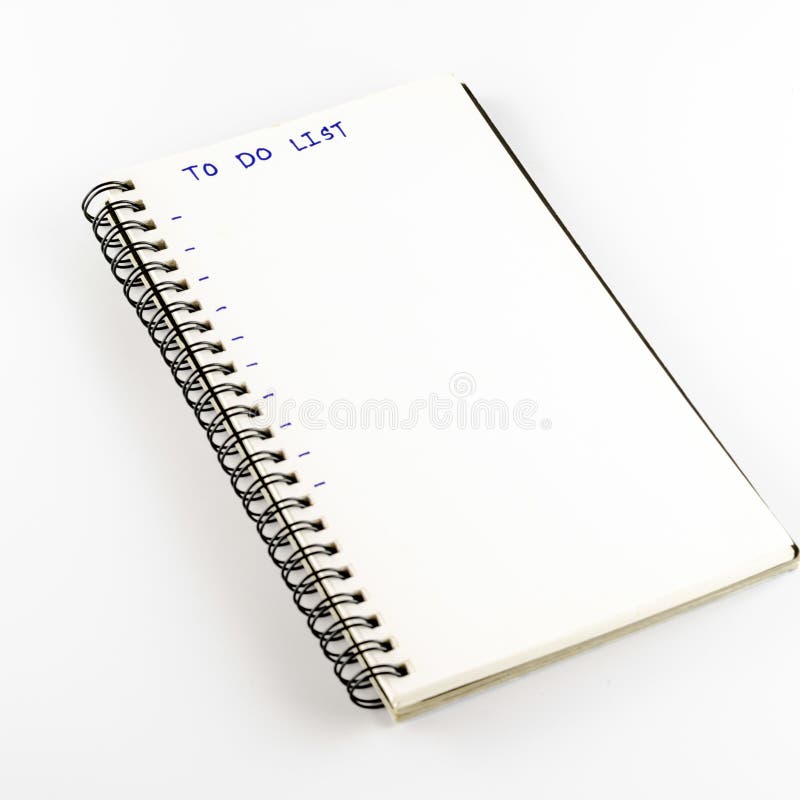 Notebook Write To Do List Word Stock Photo - Image of notebook, line ...