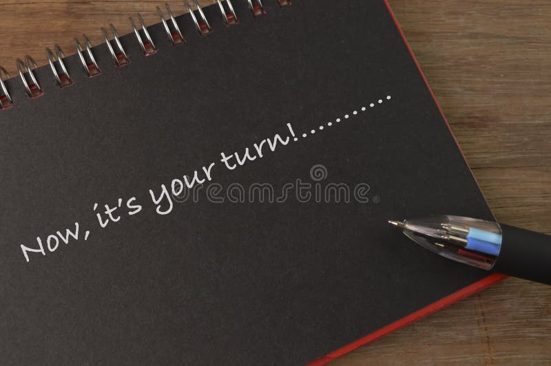 Now,its Your Turn Word Concept on Sticker on the Keyboard Stock Image ...