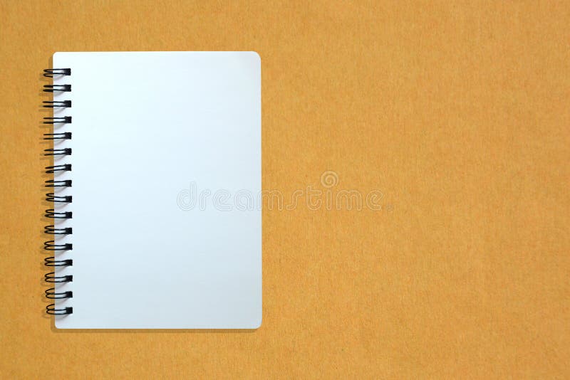Notebook on Yellow Cardboard Paper Stock Image - Image of material ...