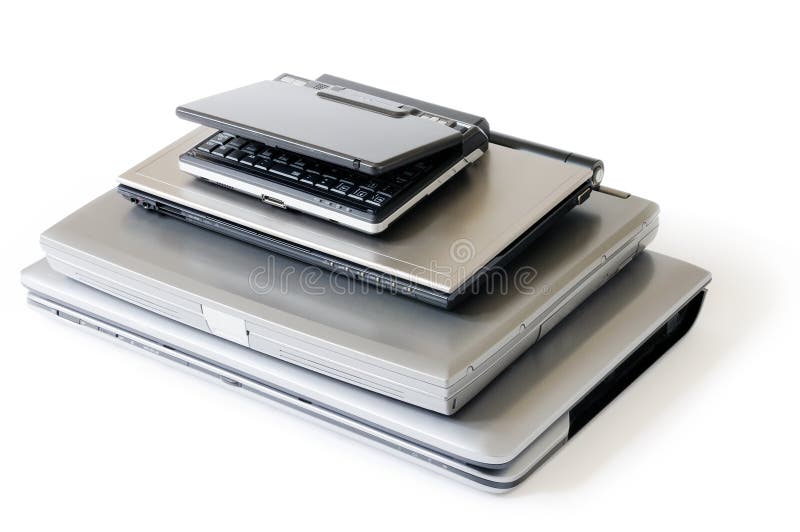 Stack of laptops stock photo. Image of businesslaptop - 30768872