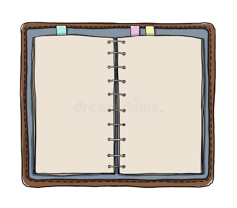 Notebooks and Pen, Vintage Brown Notebooks,illustration of Note Stock ...