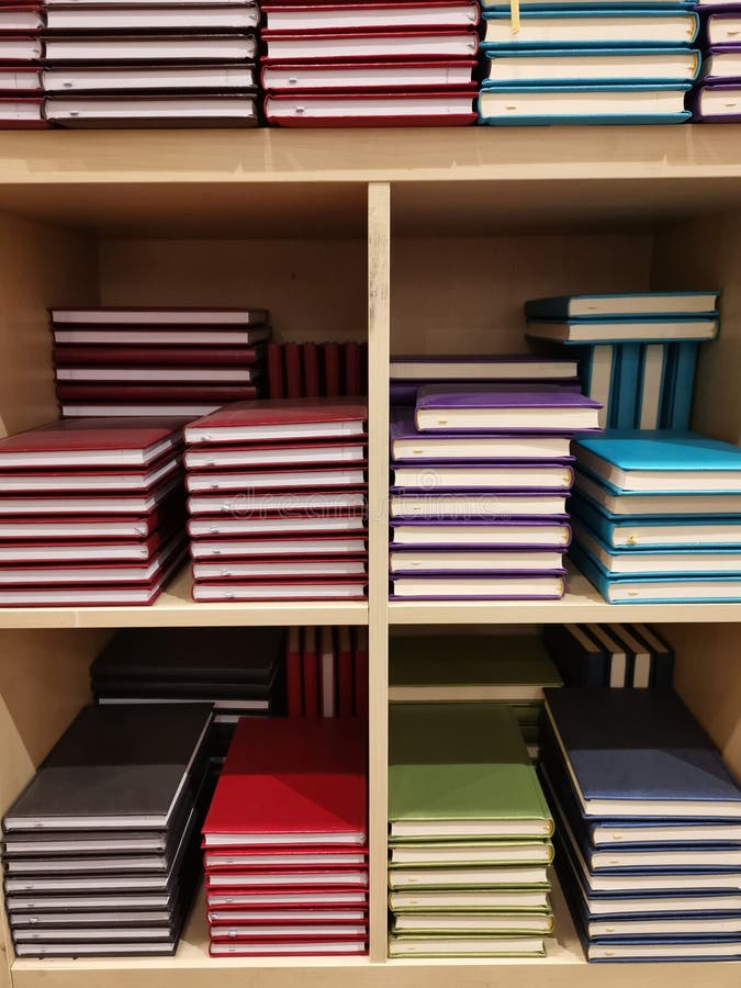 Notebooks with Different Colored Covers Stock Image - Image of clean ...