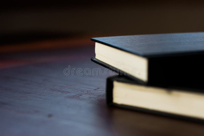 Notebooks on a Library Table. Stock Photo - Image of stack, design ...