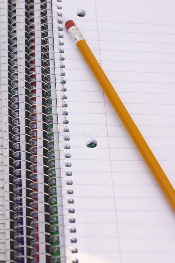 Notebooks and pencil stock image. Image of note, notebook - 1276315