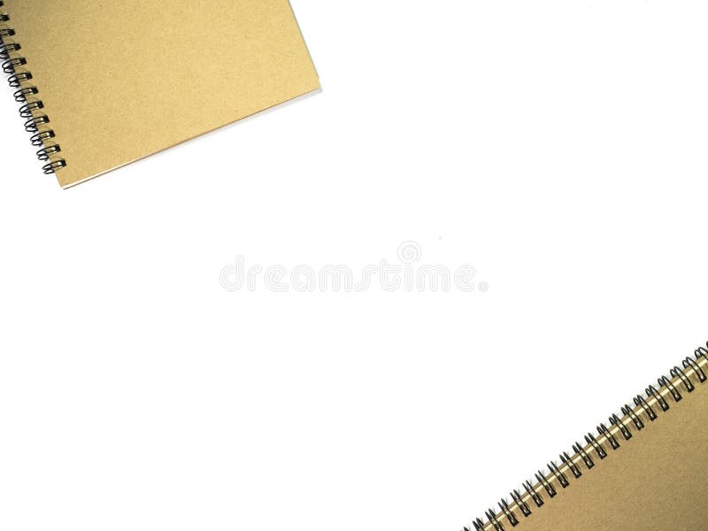 Notebooks on White Background with Space. Stock Photo - Image of copy ...