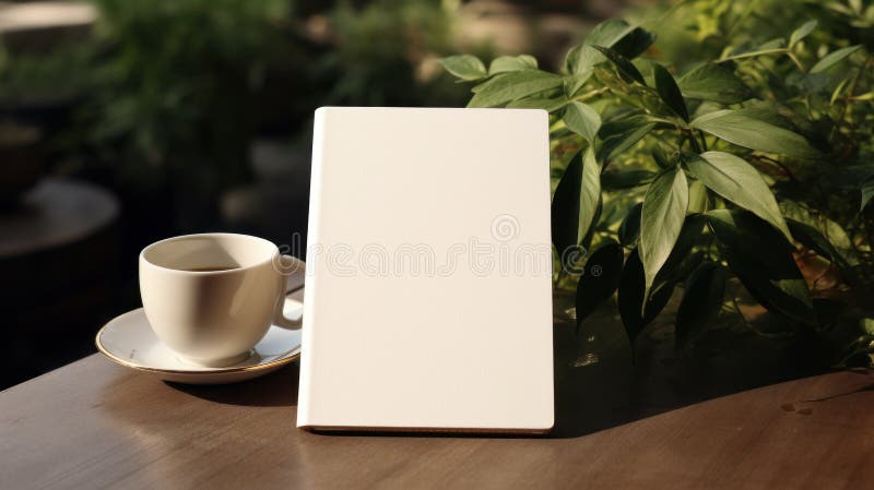 Notepad with Blank Front, Realistic on a Mockup Template in a Desk in a ...