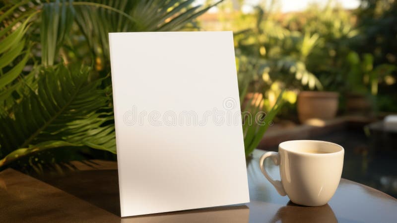 Notepad with Blank Front, Realistic on a Mockup Template in a Desk in a ...
