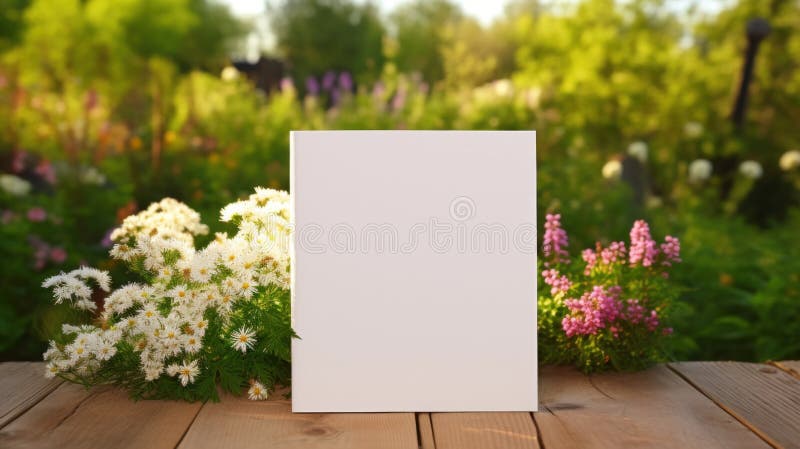 Notepad with Blank Front, Realistic on a Mockup Template in a Table in a Luxury Home Stock Photo ...