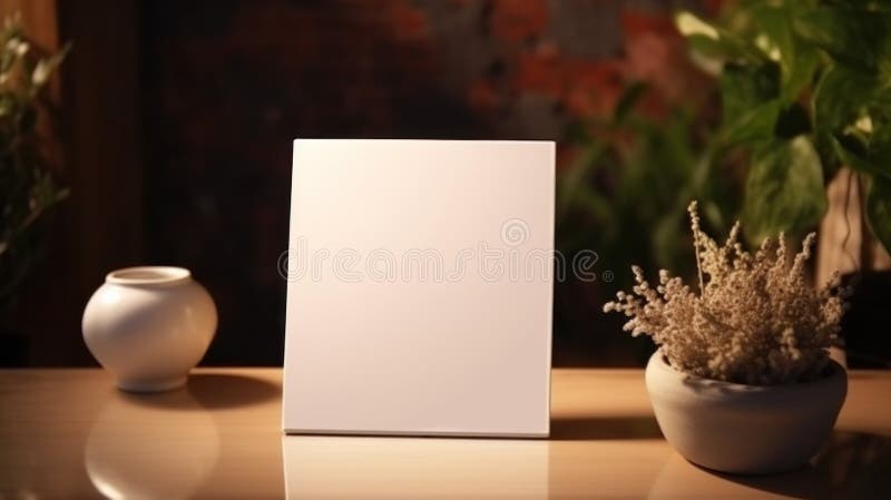 Notepad with Blank Front, Realistic on a Mockup Template in a Desk in a ...
