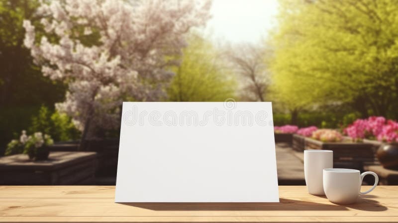 Notepad with Blank Front, Realistic on a Mockup Template in a Table in a Luxury Home Stock Photo ...