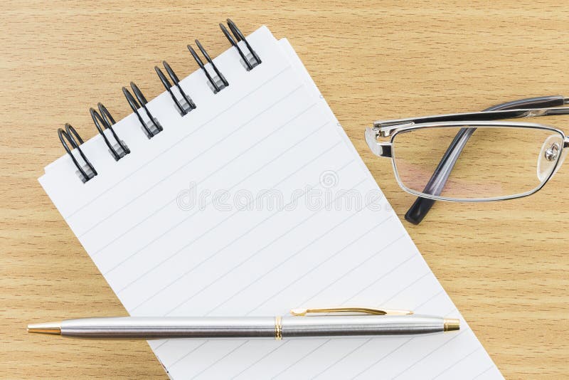 Notepad with blank page stock photo. Image of cover, personal - 70276016