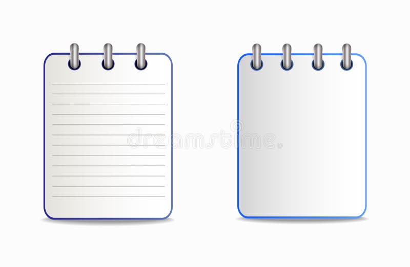 Notepad is Blue in Two Variants Stock Vector - Illustration of ...