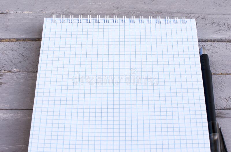 A Notepad in a Box for Entries on a Wooden Table Stock Image - Image of ...