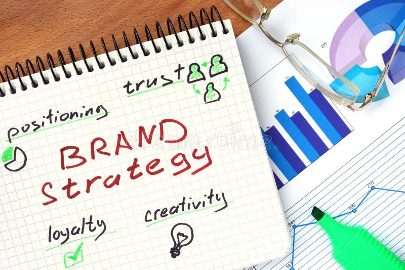 Notepad with Brand Strategy Concept Stock Image - Image of retail ...