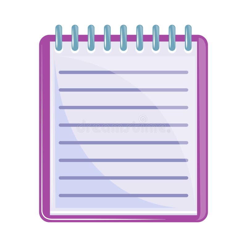 Notepad cartoon icon stock vector. Illustration of note - 261008123