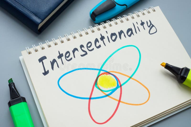 Notepad with Chart and Inscription Intersectionality. Stock Photo ...