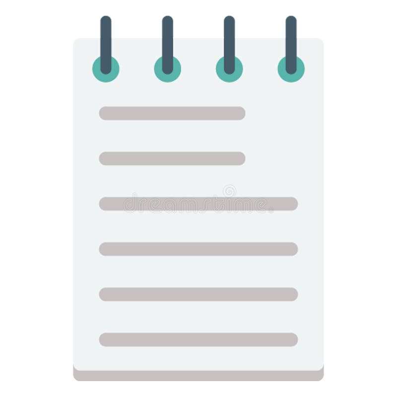 Notepad Color Vector Icon Which Can Easily Modify or Edit Stock Vector ...