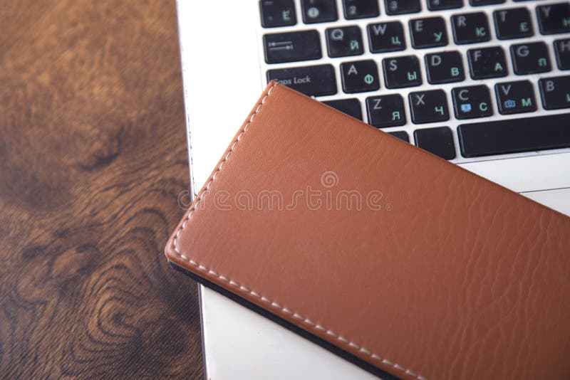 Notepad on the Computer Keyboard Stock Photo - Image of message ...