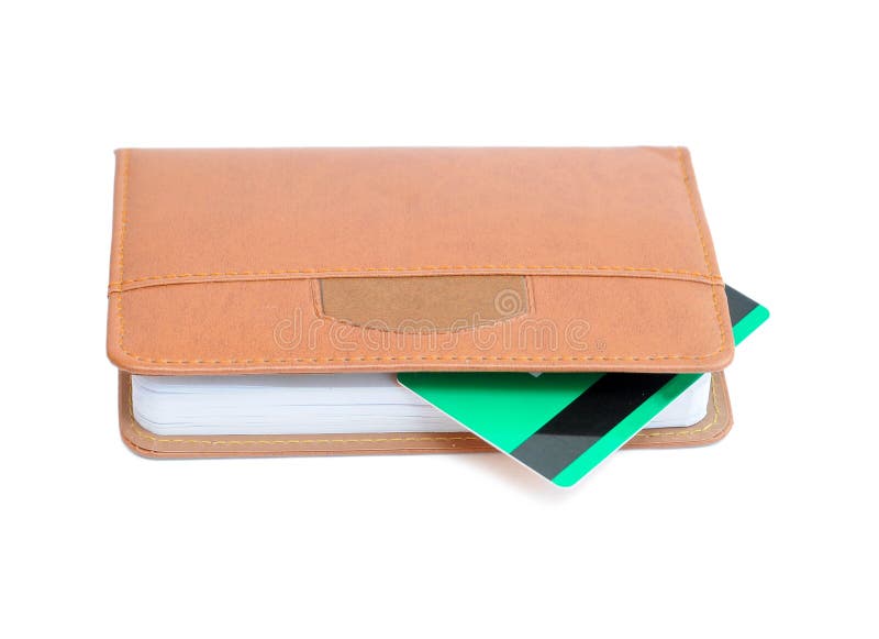 Notepad and credit card stock image. Image of notebook - 13773345