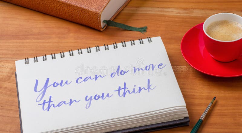Notepad on a Desk - You Can Do More Than You Think Stock Image - Image ...