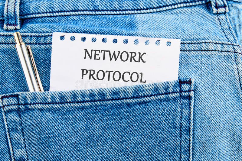 A Notepad Displaying the Term Network Protocol is Tucked in the Back ...