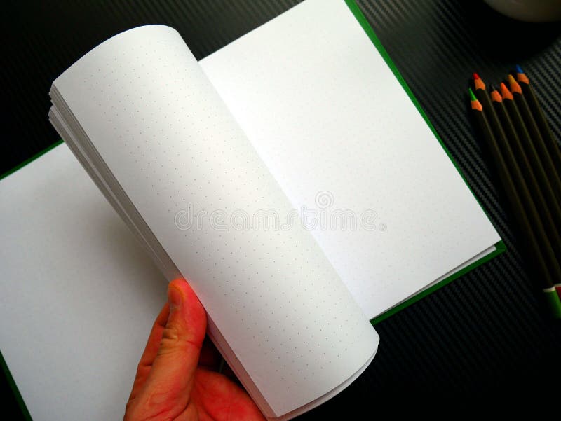 Notepad for Drawing and Writing. Sheets of Diary Paper Stock Image ...