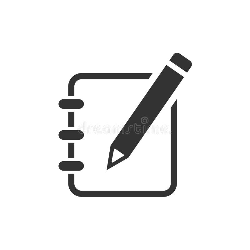 Notepad Edit Document with Pencil Icon. Vector Illustration Stock ... Notepad Edit Document with Pencil Icon. Vector Illustration Stock ...