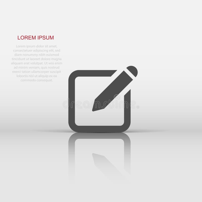 Notepad Edit Document with Pencil Icon. Vector Illustration Stock ...