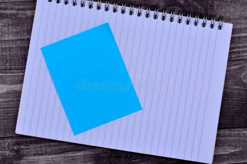 Notepad with Empty Notes on Table Stock Image - Image of message ...