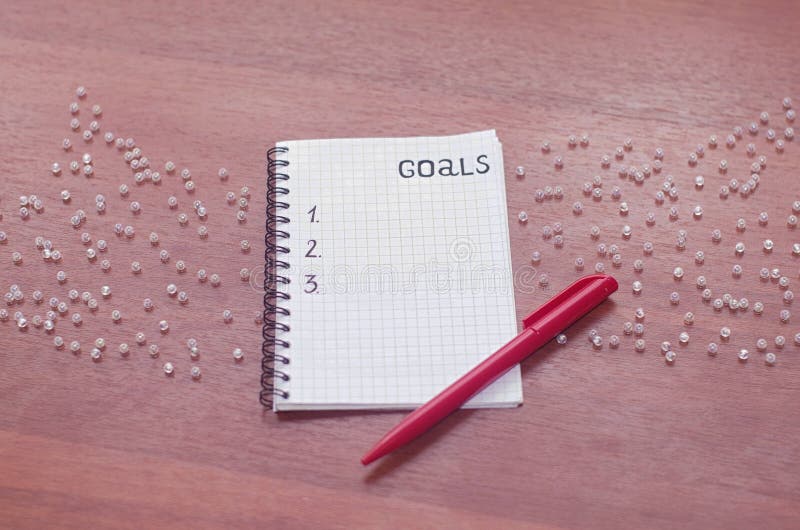 Notepad for Entries on the Table. Handle and Paper on a Wooden S Stock ...