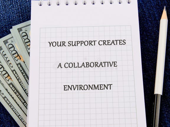 A Notepad with a Grid Pattern Features the Text Your Support Creates a ...