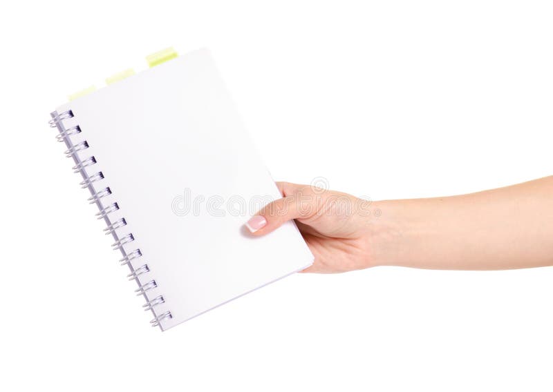 Notepad in hand stock photo. Image of message, education - 120428818